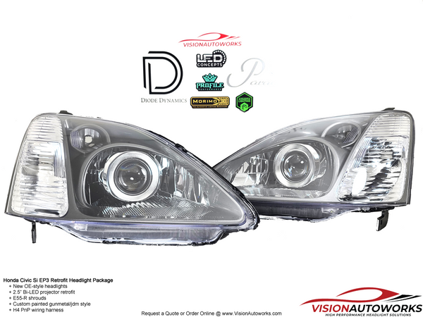 Honda Civic EP3 2001 2005 Headlight Package