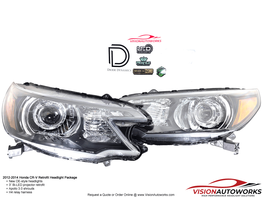 12-14 Honda CRV - 3" Bi-LED, Apollo 3.0 – VisionAutoworks