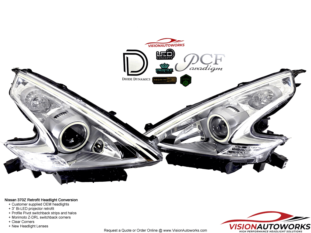 Nissan 370z Headlight Performance & Style Package – VisionAutoworks