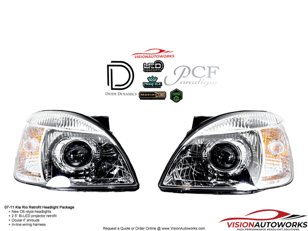 Kia Rio (2006-2011) Headlight Package – VisionAutoworks