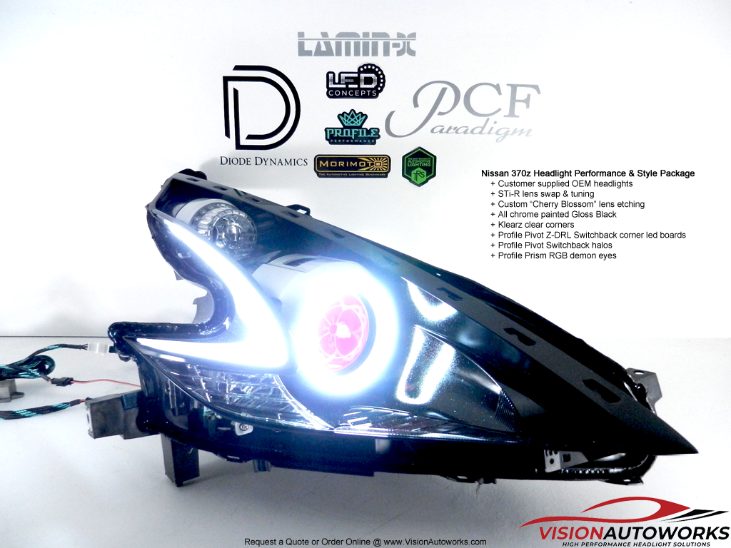 Nissan 370z Headlight Performance & Style Package – VisionAutoworks