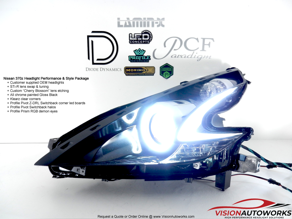 Nissan 370z Headlight Performance & Style Package – VisionAutoworks