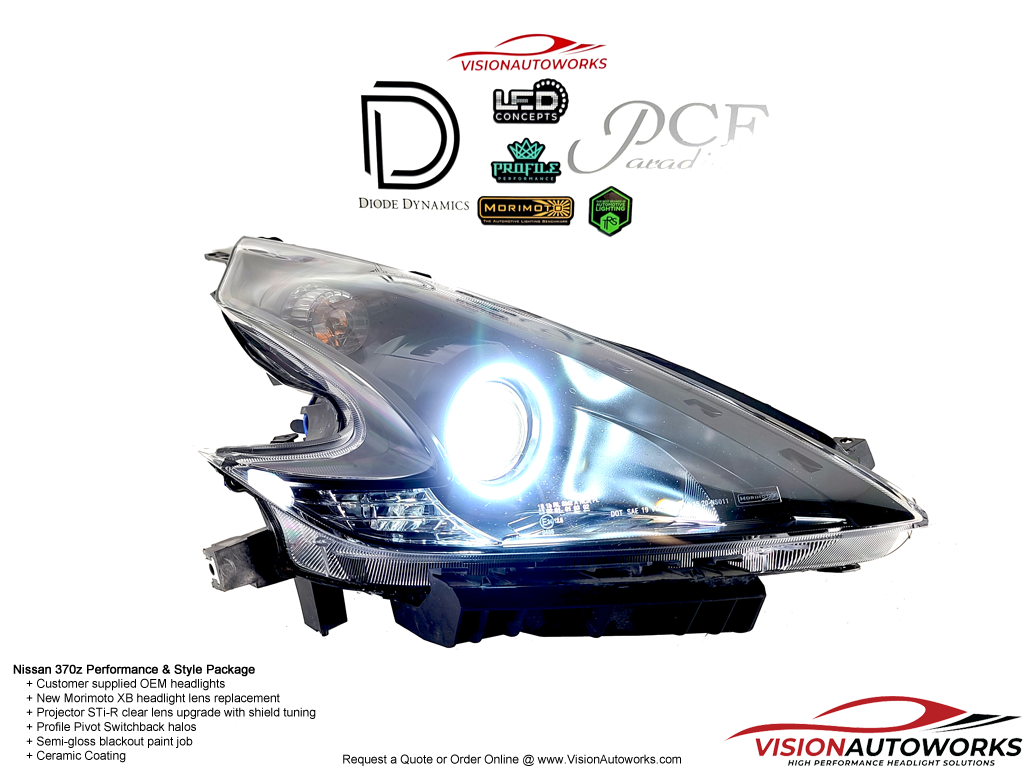 Nissan 370z Headlight Performance & Style Package – VisionAutoworks