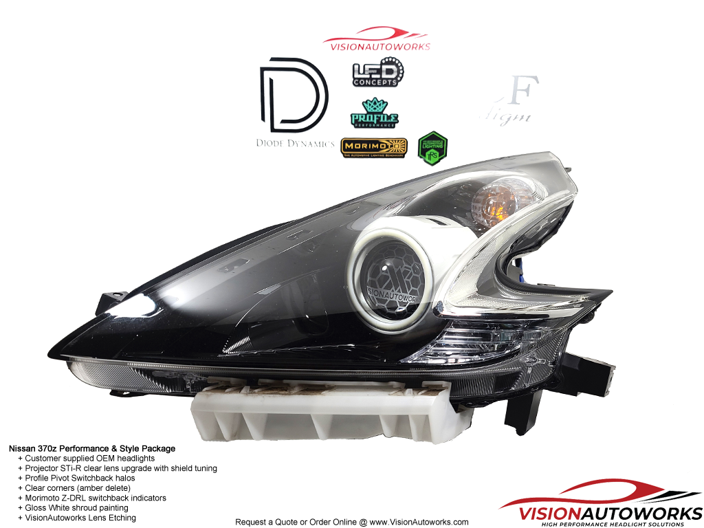 Nissan 370z Headlight Performance & Style Package – VisionAutoworks