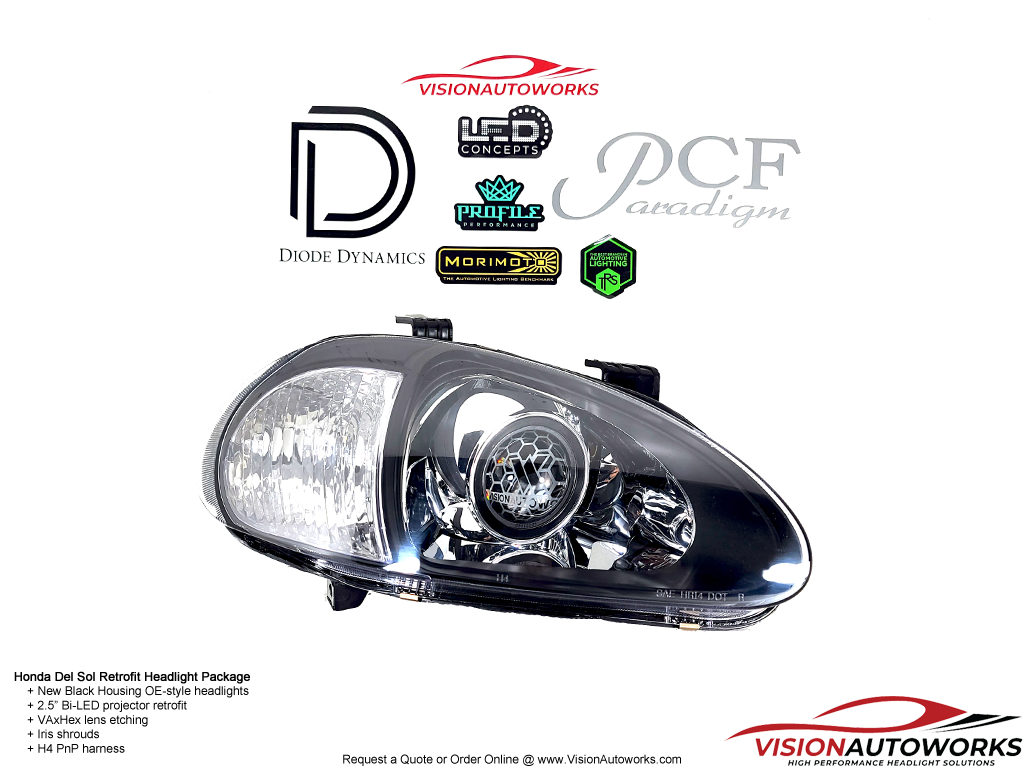 Honda Del Sol (1993-1998) Headlight Package – VisionAutoworks