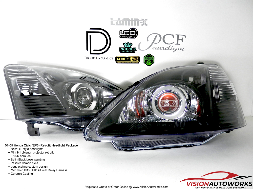 Honda Civic EP3 (2001-2005) Headlight Package – VisionAutoworks