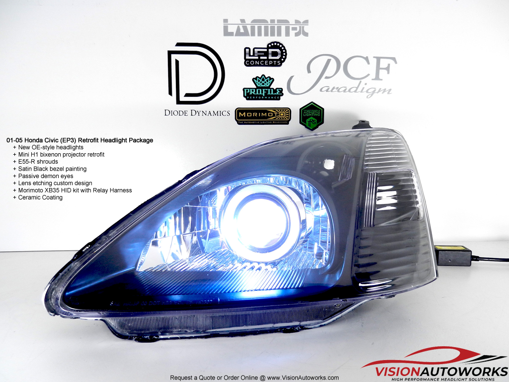 Honda Civic EP3 (2001-2005) Headlight Package – VisionAutoworks