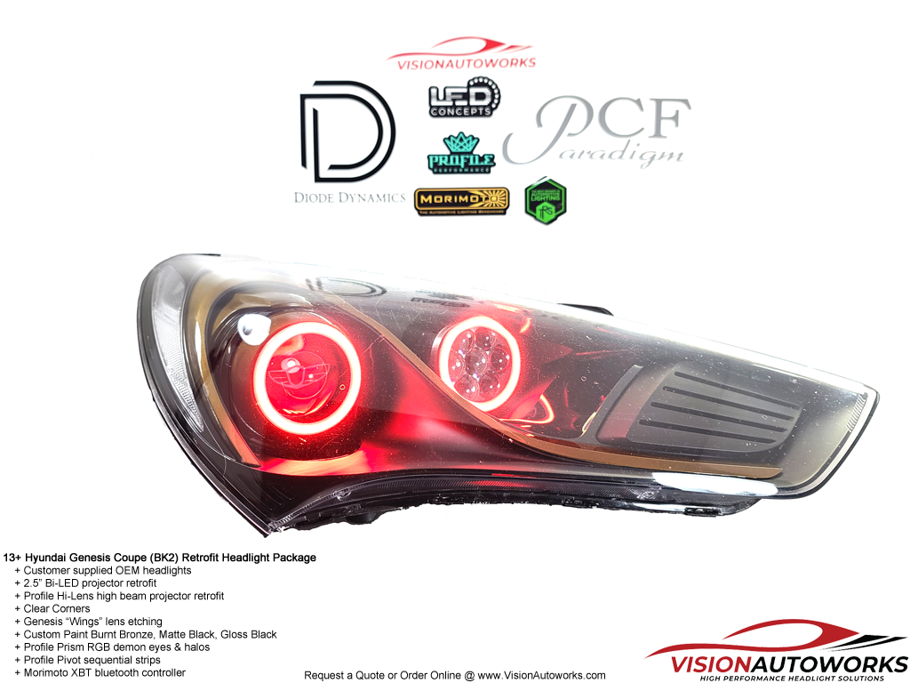 Hyundai Genesis Coupe (2013+) Headlight Performance & Style Package ...